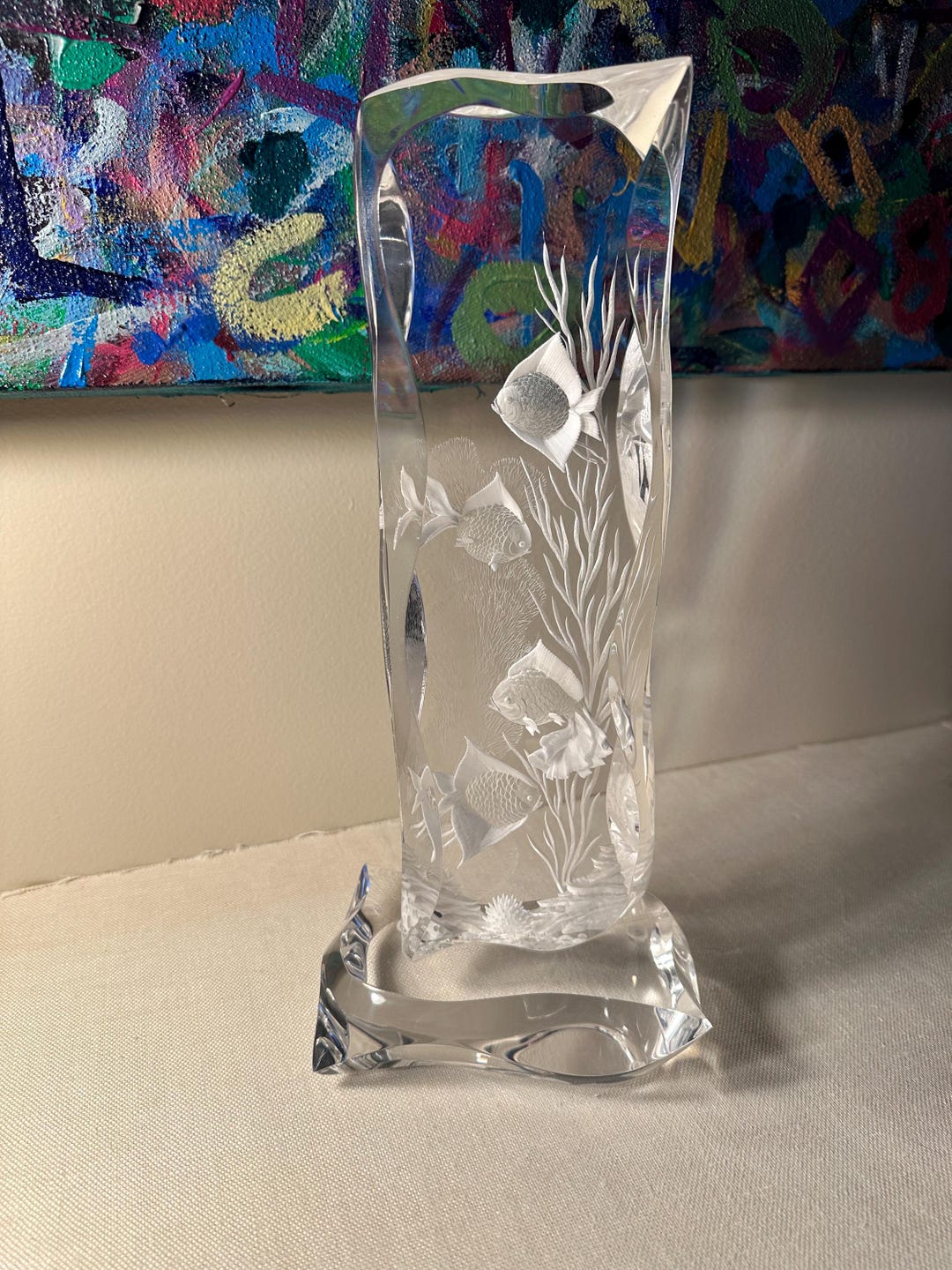 Vintage Lucite Sculpture/lucite Fish Tank Sculpture/lucite Art/lucite ...