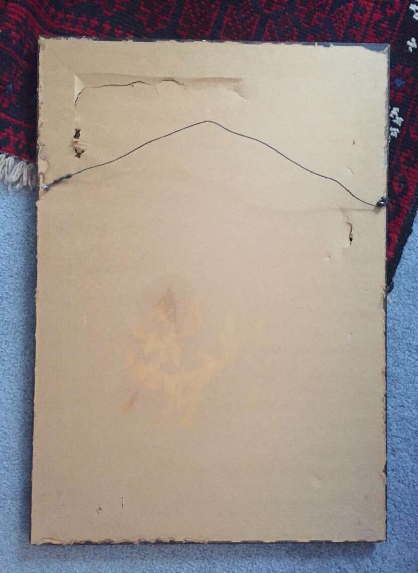 Vintage Original African Art / Aftican Framed Mix Media / Mosaic Wall ...