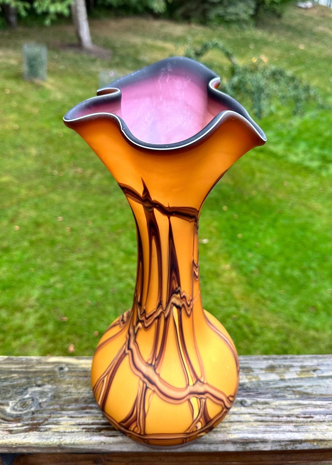 Vintage Baijan Essie Zareh Hand Blown Art Glass Vase/hand Blown Glass ...
