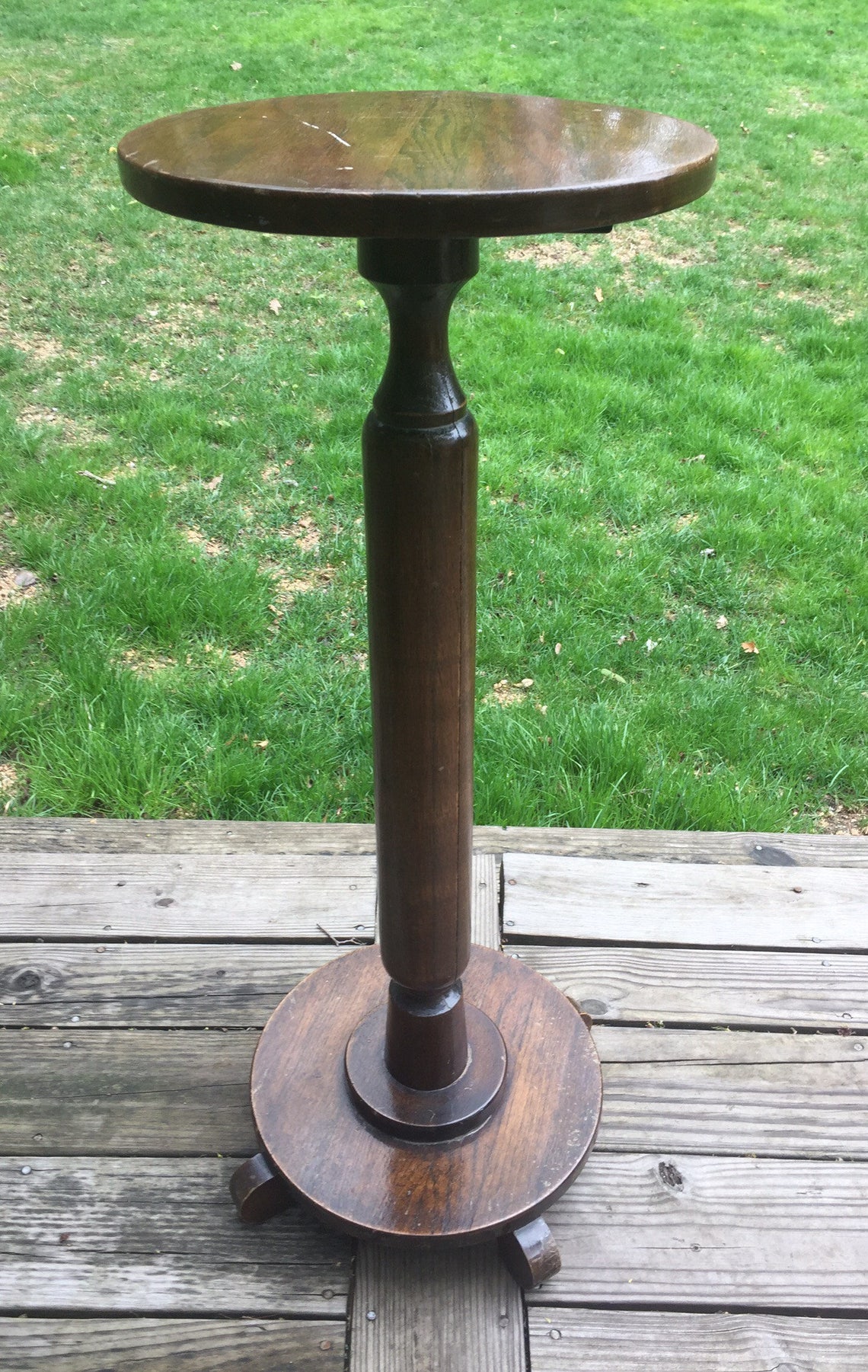 Vintage Plant Stand/ Antique Pedestal / Vintage Wooden Stand/ | Etsy