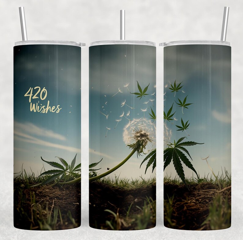 Weed Tumbler Wrap Weed Sublimation Design Marijuana Tumbler 420 Dreams ...