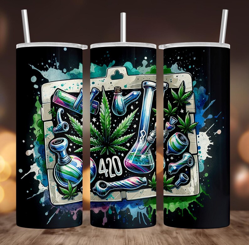 Weed Tumbler Wrap Weed Sublimation Design Marijuana Tumbler 420 Dreams ...