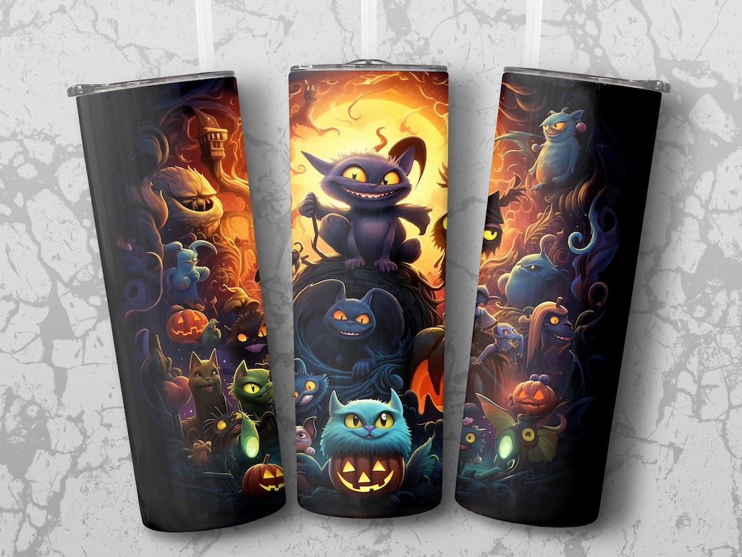 Halloween Cat Art Print, Spooky Night Wall Decor, Digital Download ...