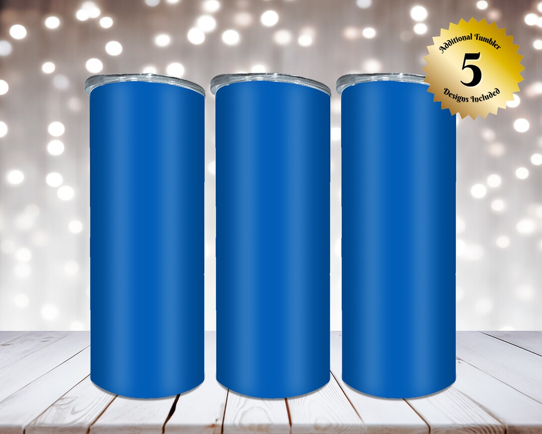 Blue Tumbler Wrap, 20 Oz Skinny Tumbler Sublimation Design Digital ...