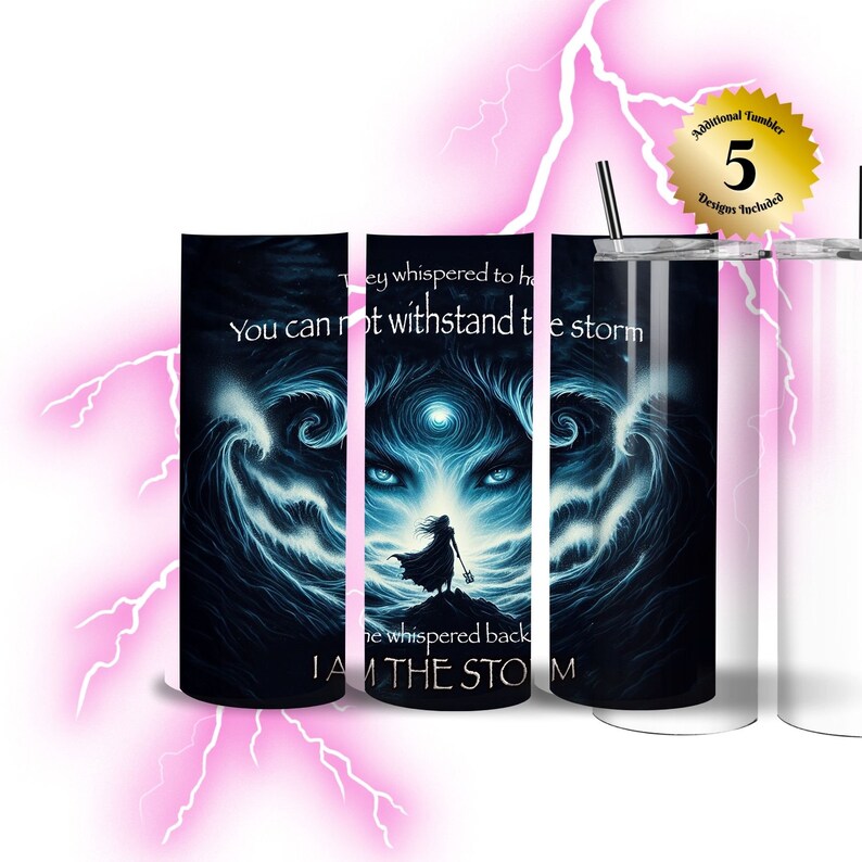 I Am the Storm Tumbler Wrap, 20 Oz Skinny Tumbler Sublimation Design ...