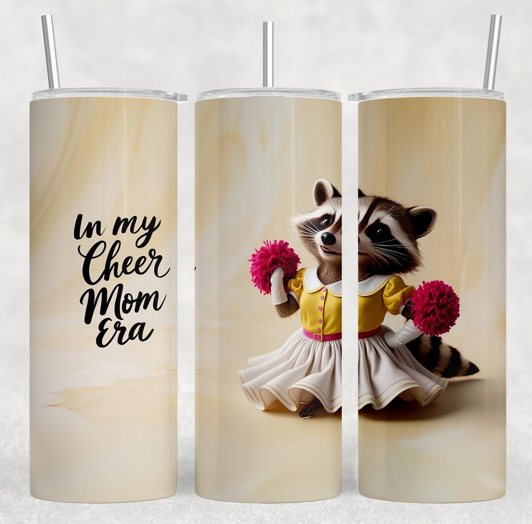 Cheer Mom Era 20 Oz Tumbler Wrap Skinny Tumbler Sublimation Design ...