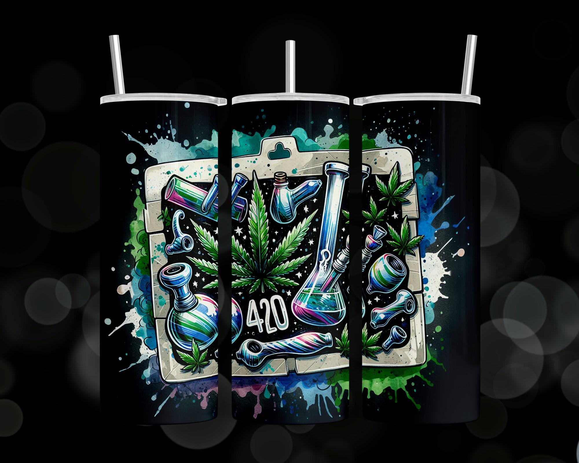 Weed Tumbler Wrap Weed Sublimation Design Marijuana Tumbler 420 Dreams ...