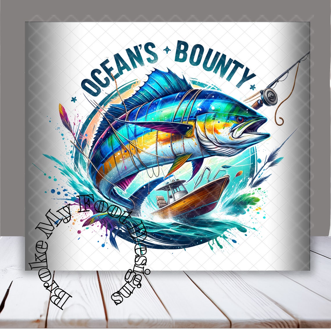 Mahi Mahi Fish 20 Oz Skinny Tumbler Wrap Sublimation Design, Instant ...