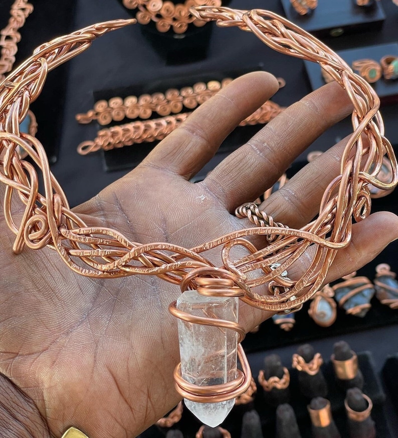 Royal Crystal Quartz Neck Piece - Etsy