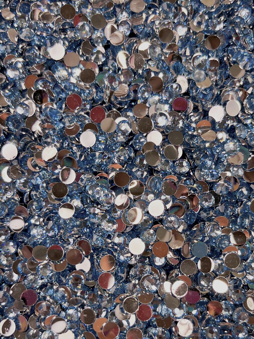 Sky Lite Blue - 1000 Silverback Resin Flatback Rhinestones 5mm SS20 ...