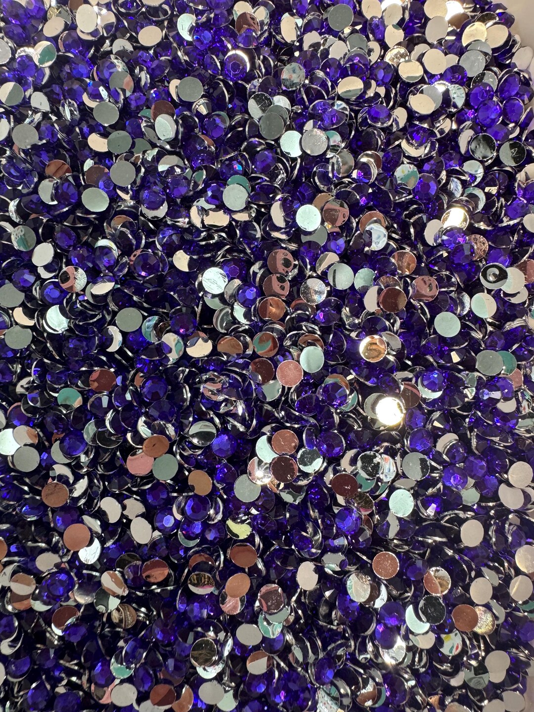 Burple- Blue Purple - 1000 Silverback Resin Flatback Rhinestones 5mm ...