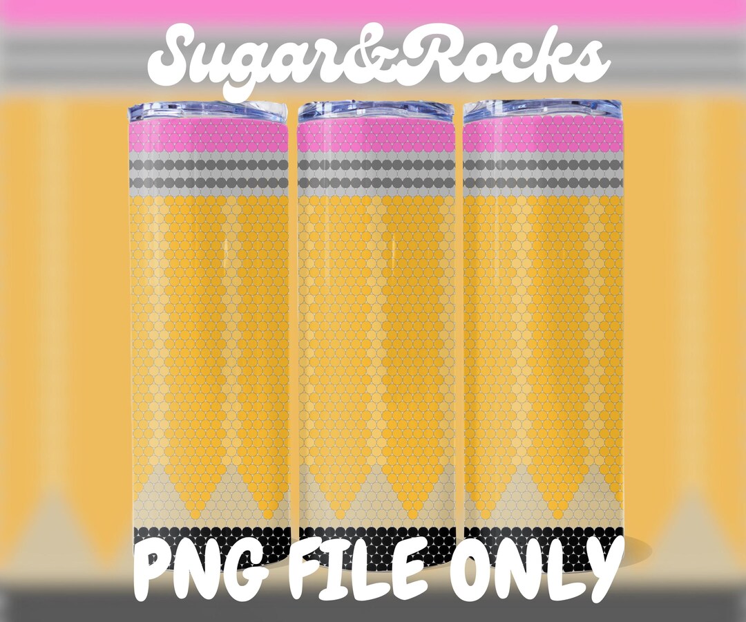 Pencil Rhinestone (5mm Ss20) Sublimation Template PNG File Only ...