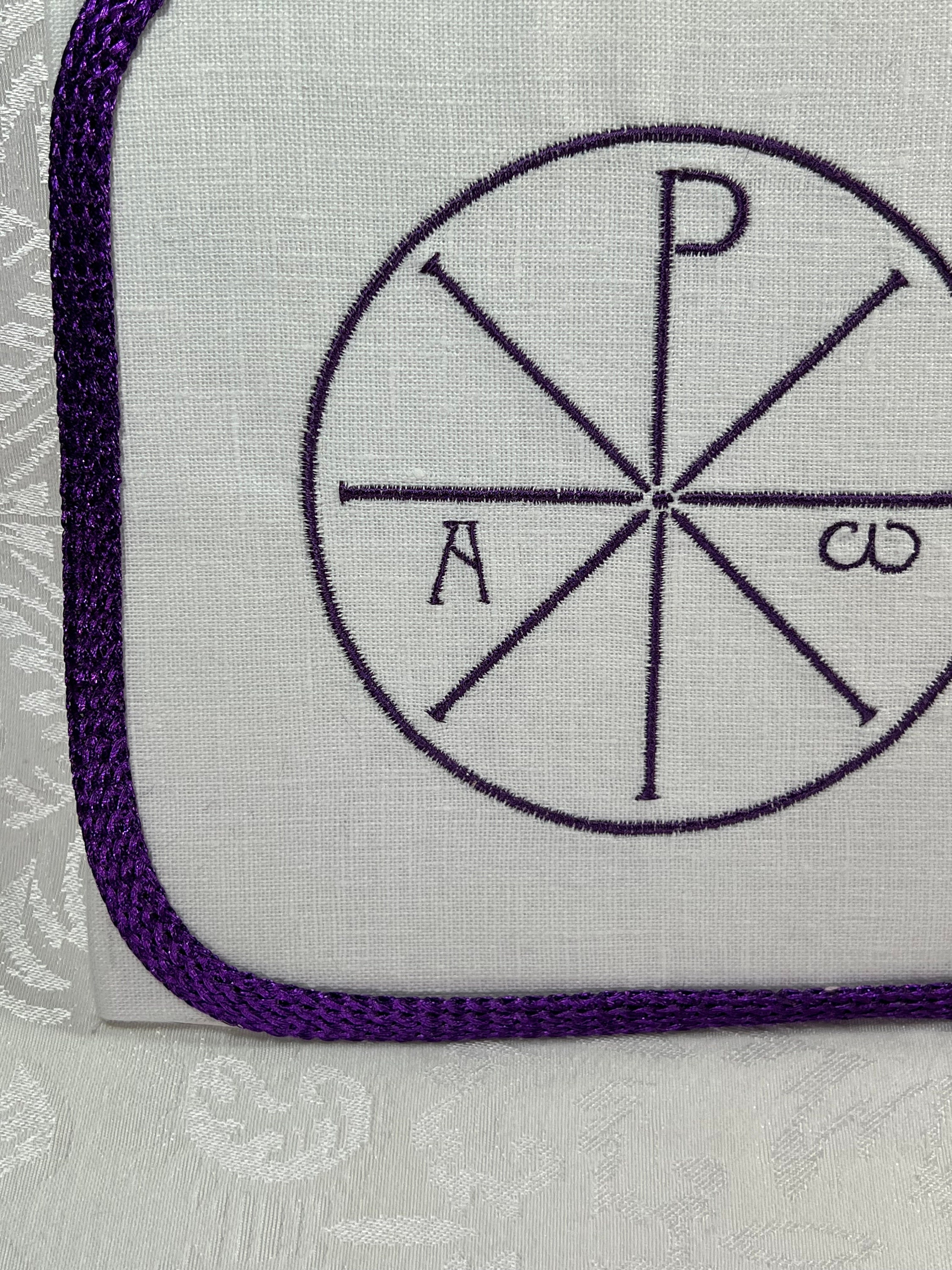 Chalice Pall for Lent and Advent; Milanese Pattern, Purple Braid Trim ...