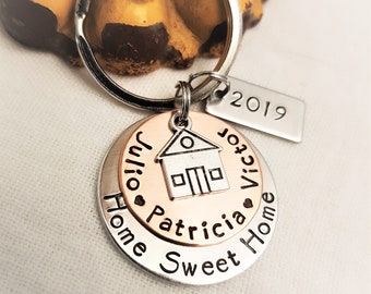 Personalized New Home Key Chain Our First Home Keychain Our | Etsy
