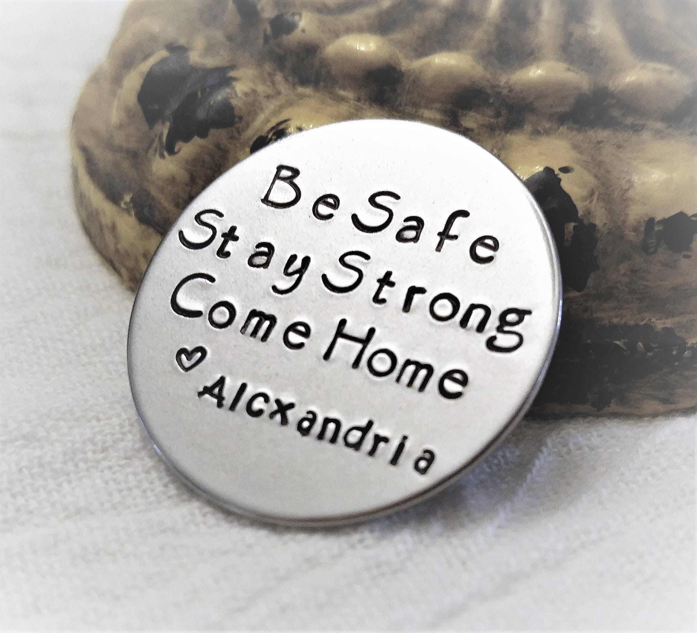 Personalized Wallet Insert, Hand Stamped Coin, Challenge Coin ...