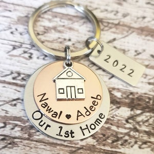 Personalized New Home Key Chain Our First Home Keychain Our - Etsy
