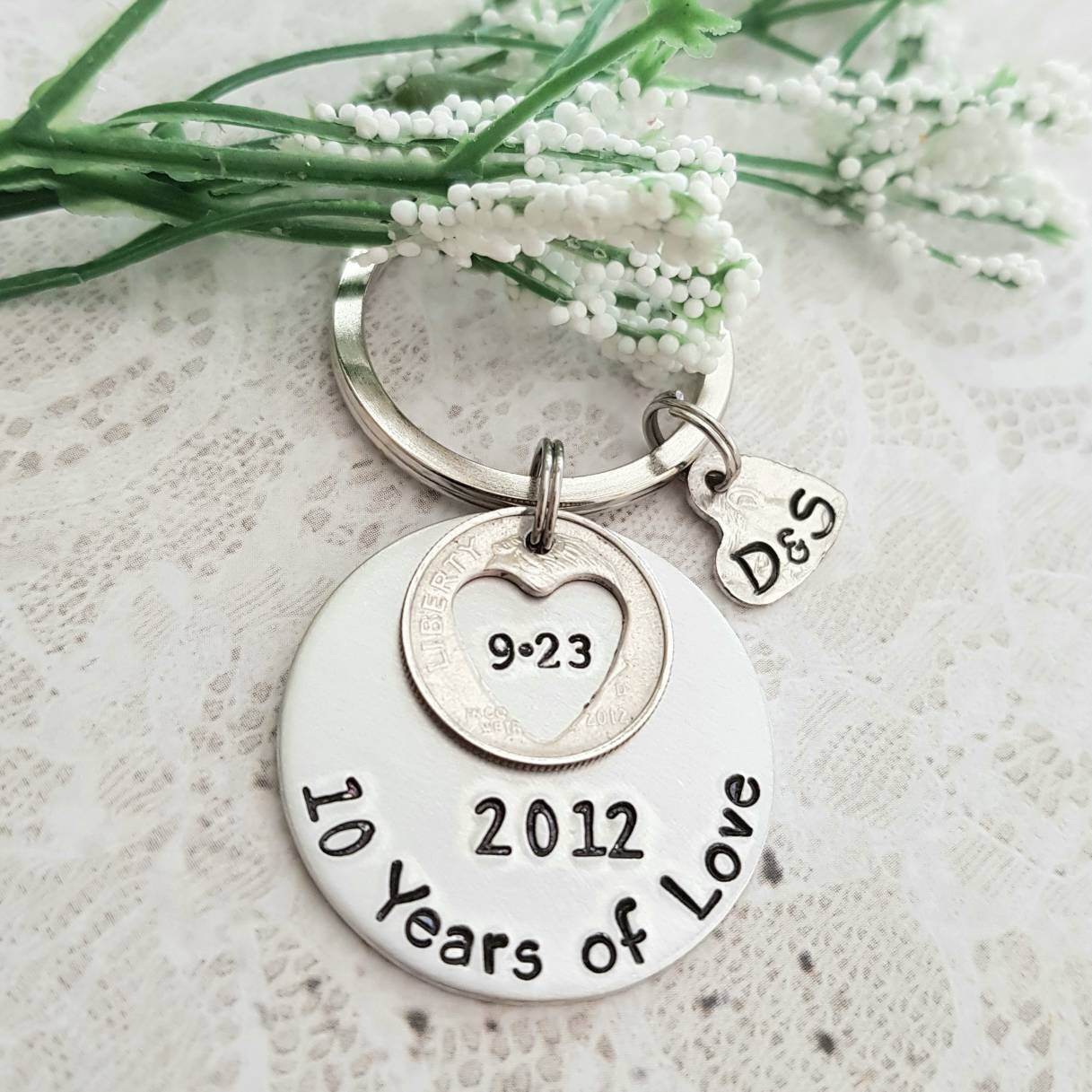 Personalized Anniversary Key Chain,anniversary Gift,husband Gift ...