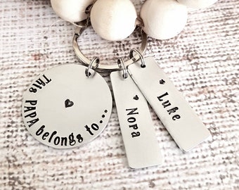 Papa Key Chain - Etsy