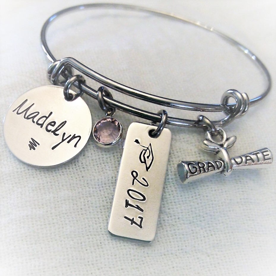 Personalized Graduate Bracelet Graduation Jewelry 2021 - Etsy
