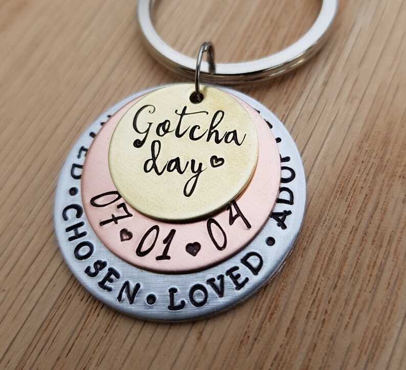 Personalized Adoption Keychain Adoption Gift Adoptive Child | Etsy