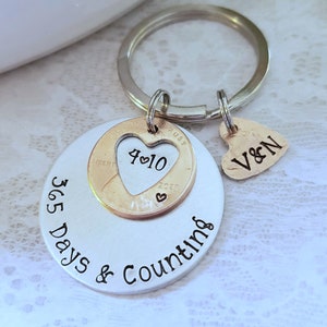 Personalized Anniversary Key Chain, Lucky Us Key Chain, Anniversary ...