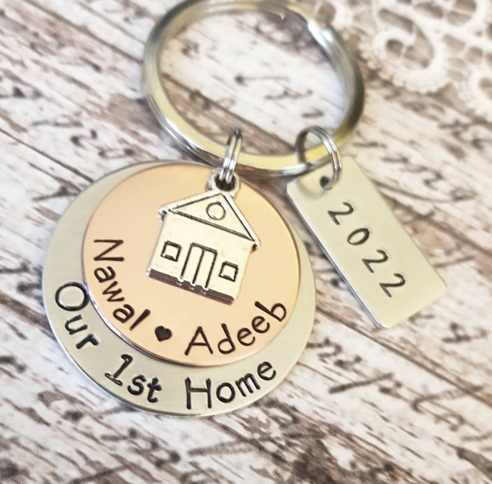 Personalized New Home Key Chain Our First Home Keychain Our - Etsy