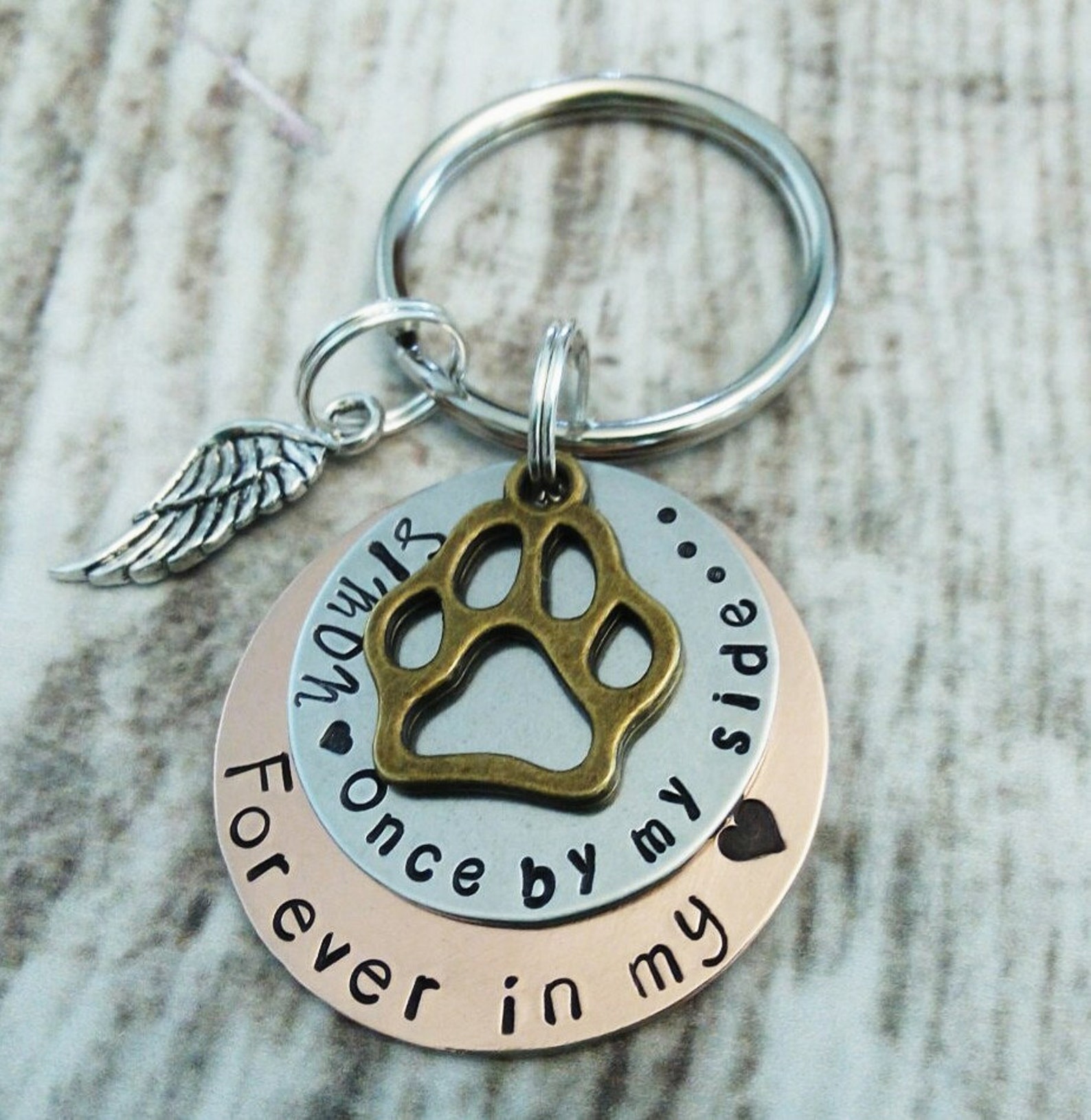 Pet Memorial Key Chain Personalized Pet Remembrance Key | Etsy