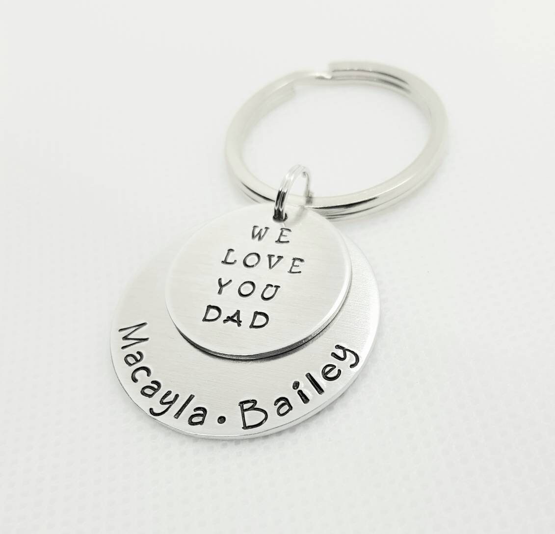 Personalized Dad Key Chain Father's Day Gift Gift for | Etsy