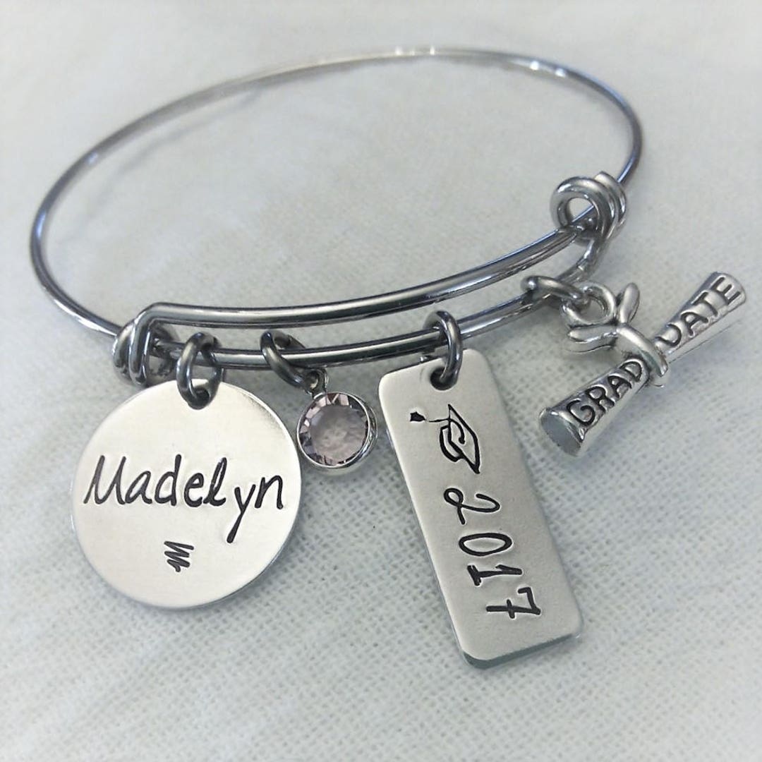 Personalized Graduate Bracelet, Graduation Jewelry, 2021 Graduation ...