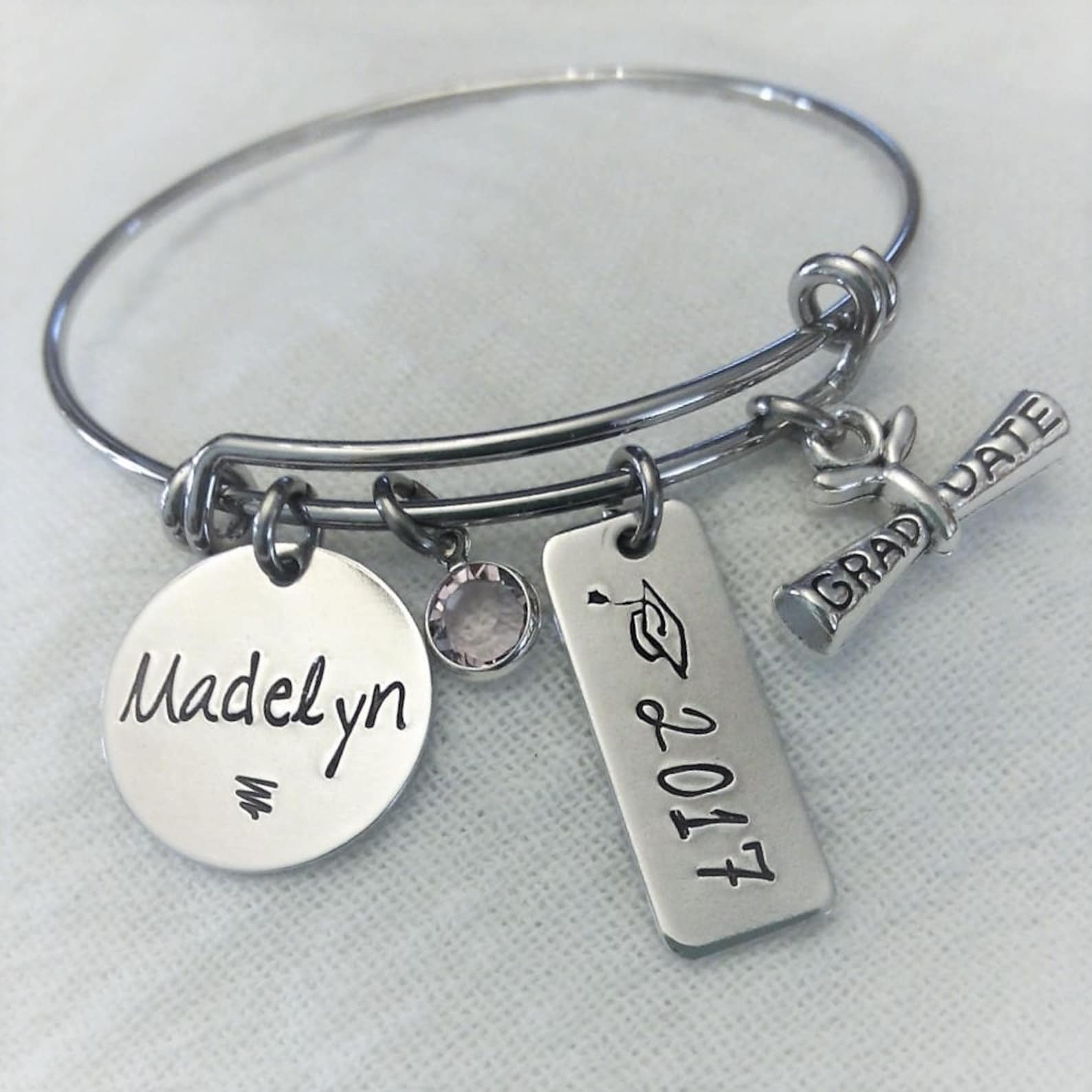 Personalized Graduate Bracelet Graduation Jewelry 2021 - Etsy
