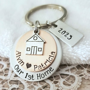 Personalized New Home Key Chain, Our First Home Keychain, Our 1st Home ...