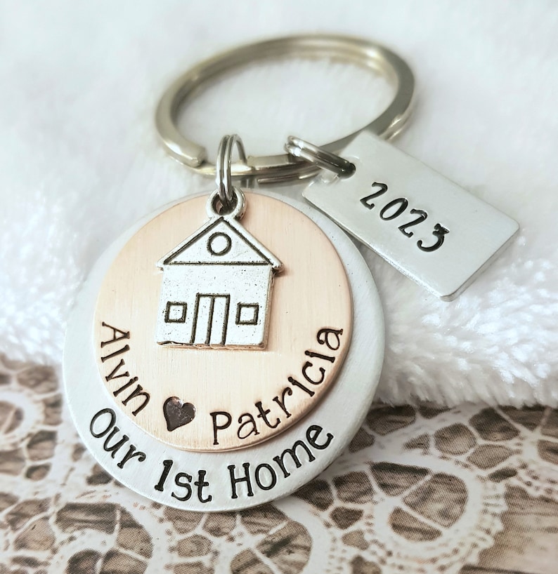 Personalized New Home Key Chain Our First Home Keychain Our - Etsy