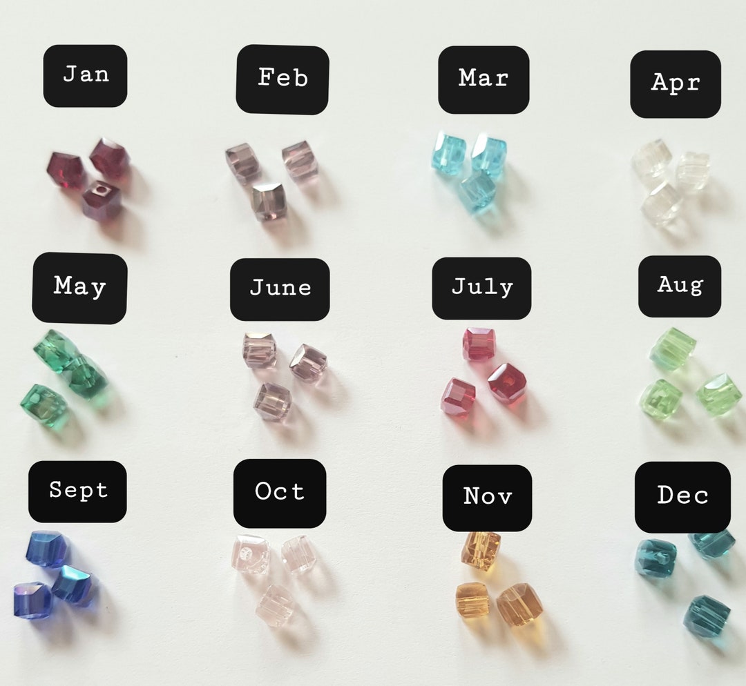 Add a 4mm Square Crystal Charm - Add a Crystal Charm - Add a Birthstone ...