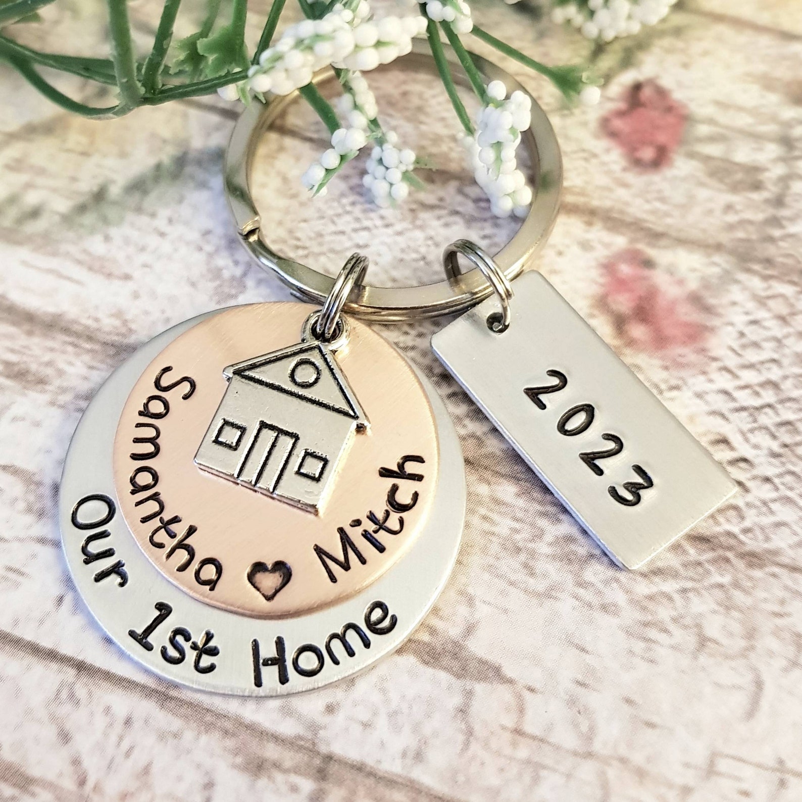 Personalized New Home Key Chain Our First Home Keychain Our - Etsy
