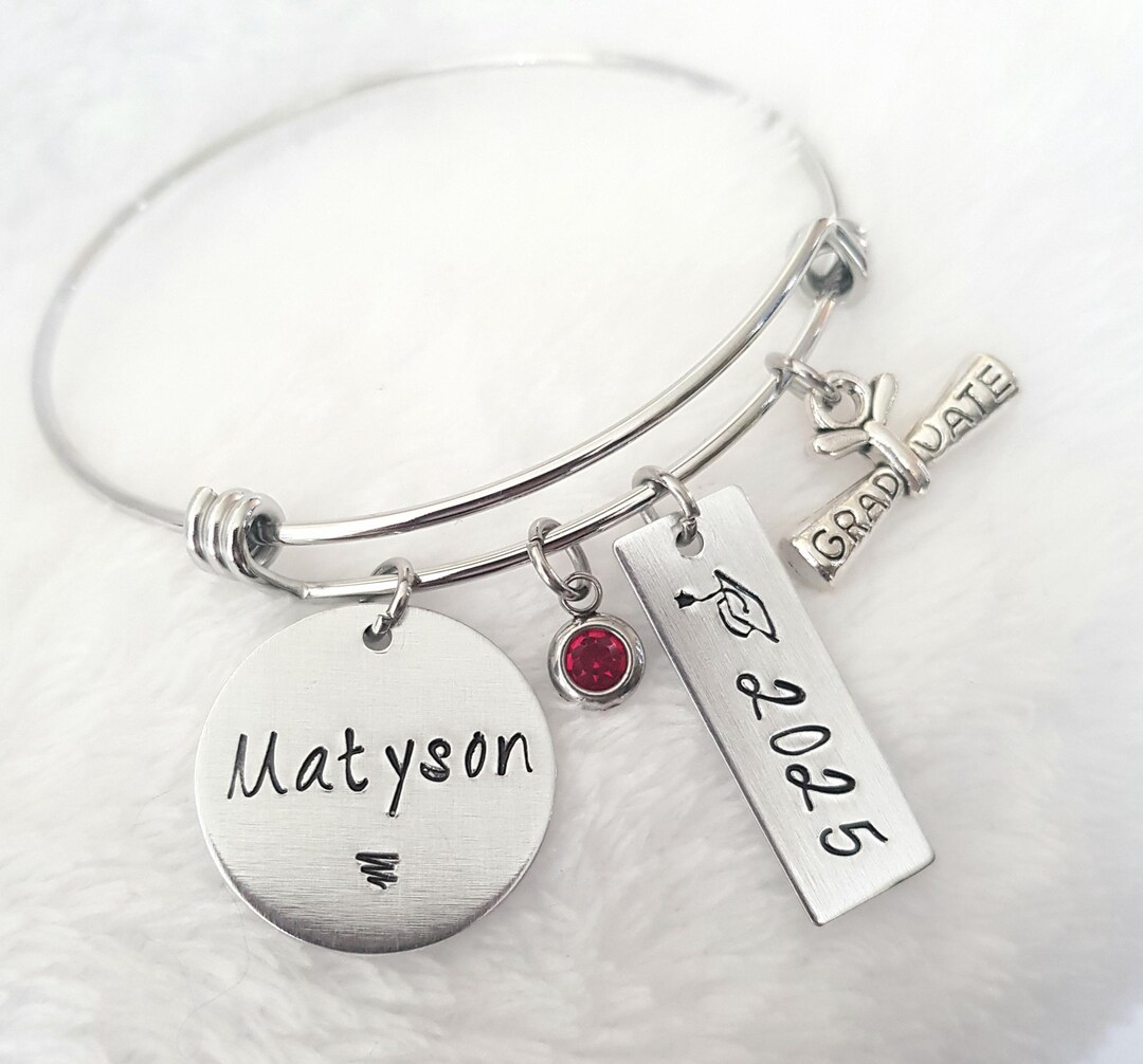 Personalized Graduate Bracelet, Graduation Jewelry, 2021 Graduation ...