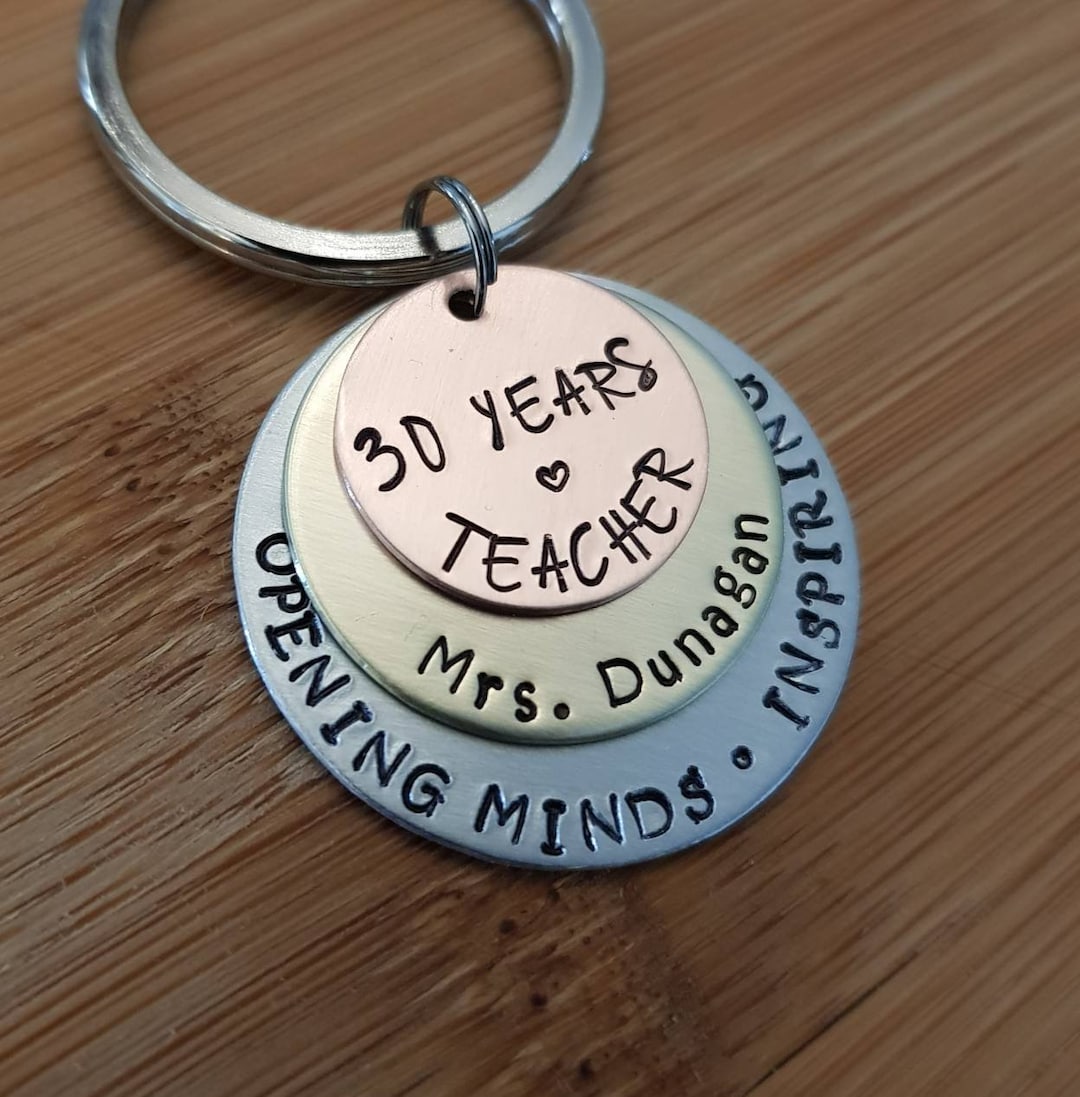 Personalized Teacher Key Chain, Teacher Keychain, Gift for Teacher ...