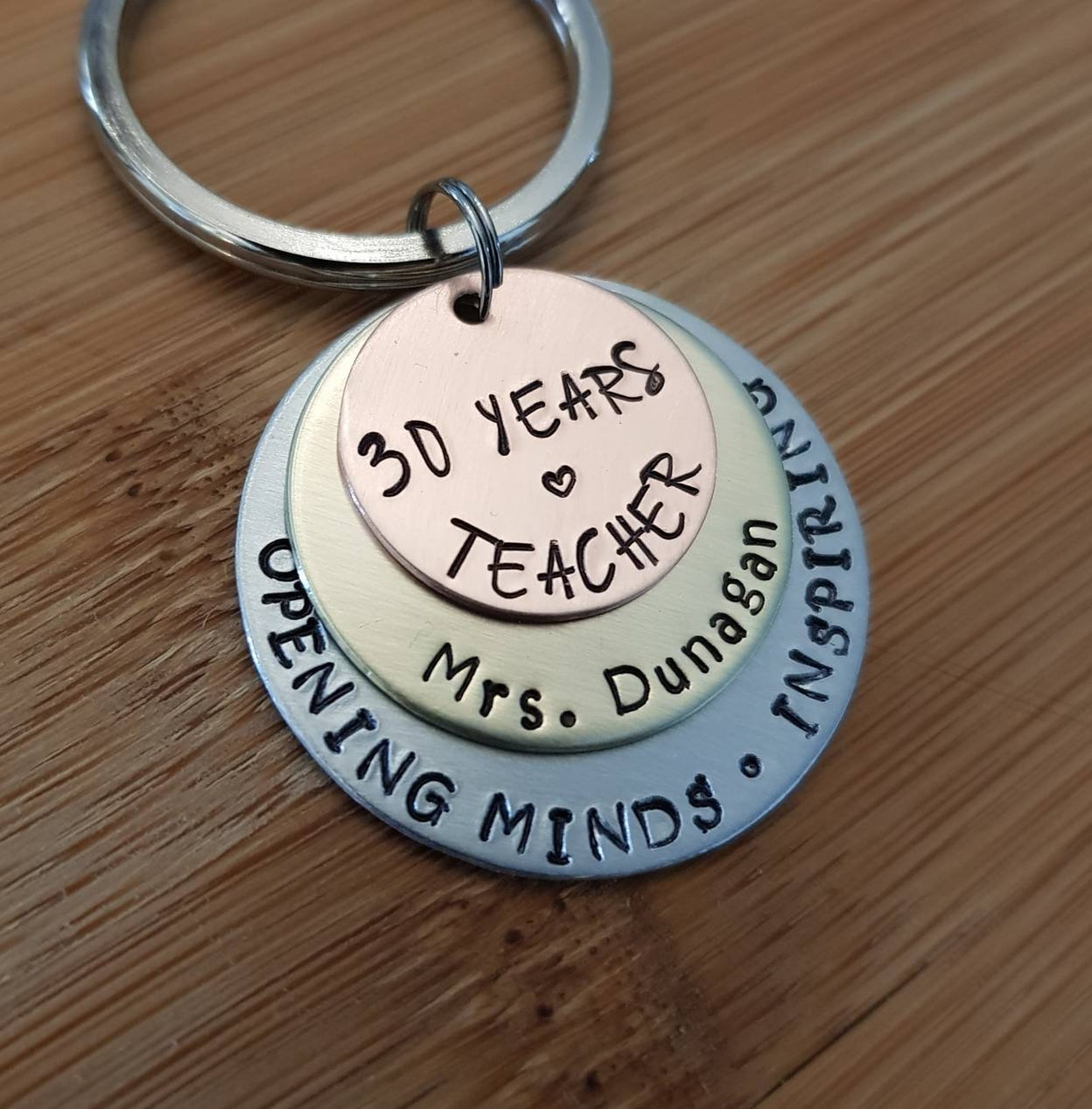 Personalized Teacher Key Chain, Teacher Keychain, Gift for Teacher ...