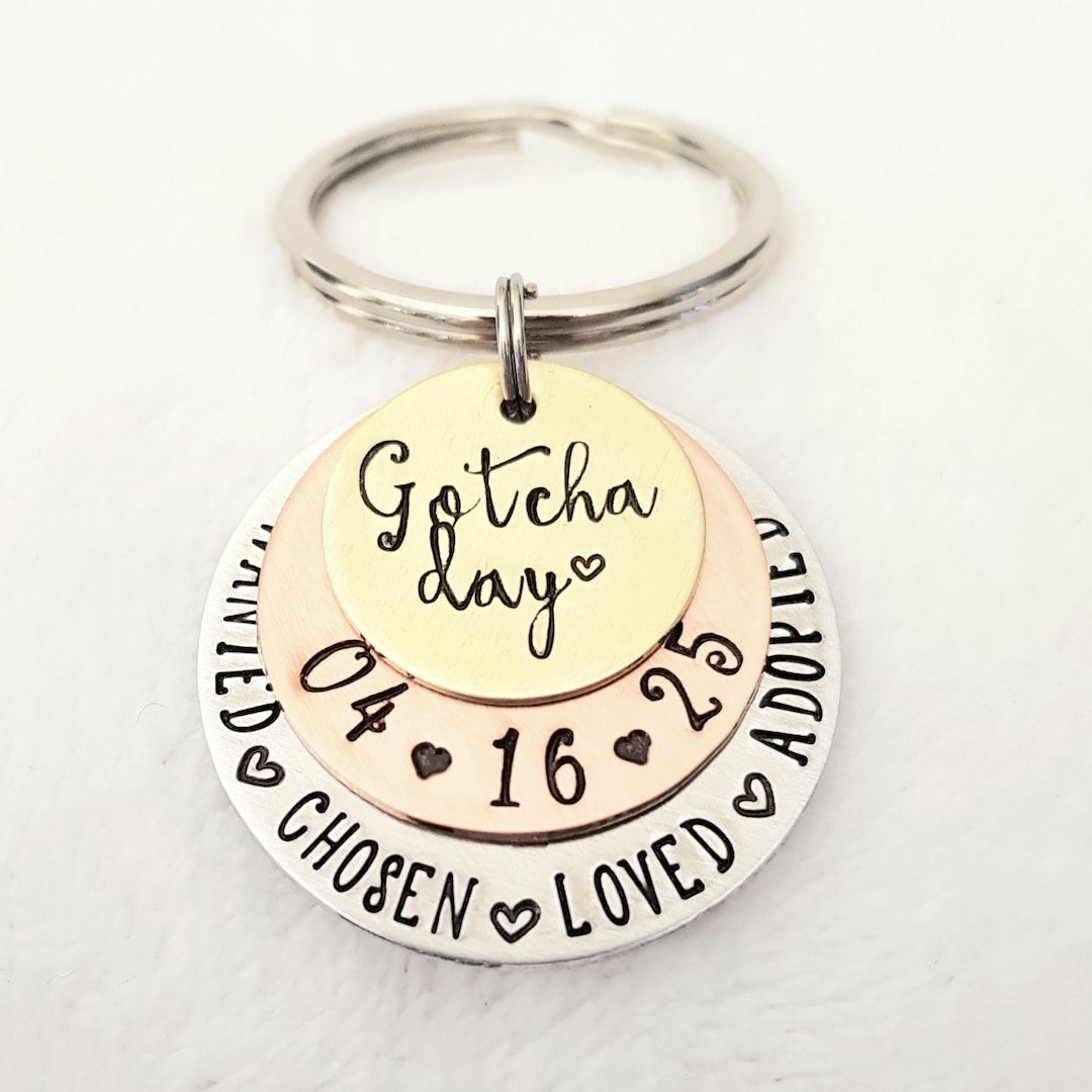 Personalized Adoption Keychain, Adoption Gift, Adoptive Child Gift ...