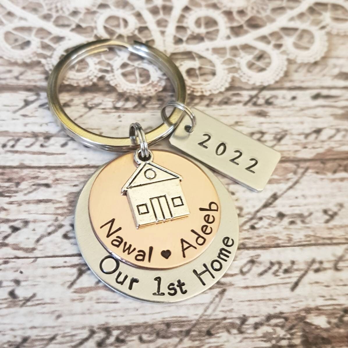 Personalized New Home Key Chain Our First Home Keychain Our - Etsy