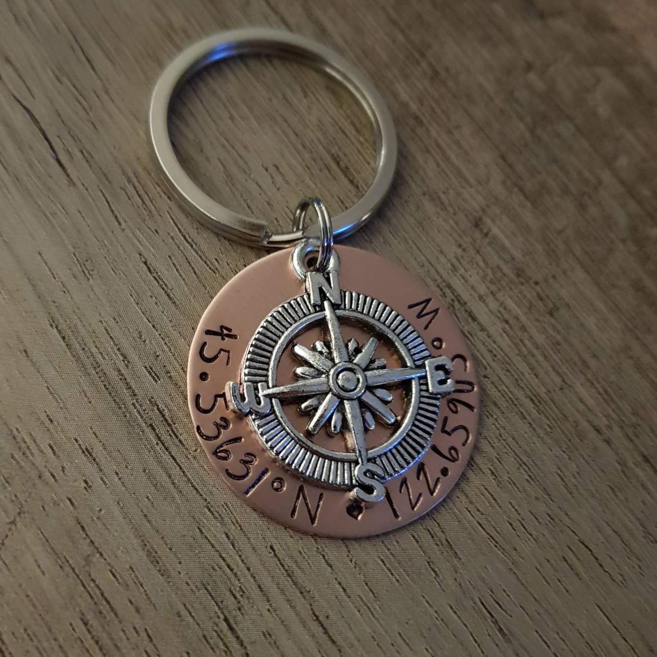 Personalized Coordinates Key Chain Latitude Longitude GPS - Etsy
