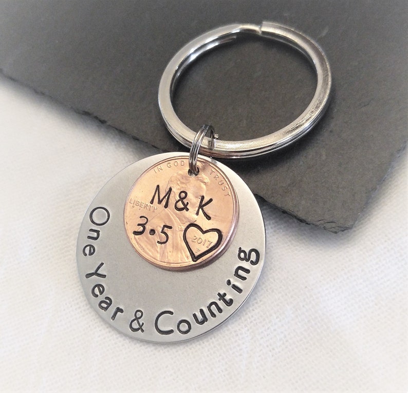 Anniversary Key Chainone Year Key Chain Anniversary - Etsy