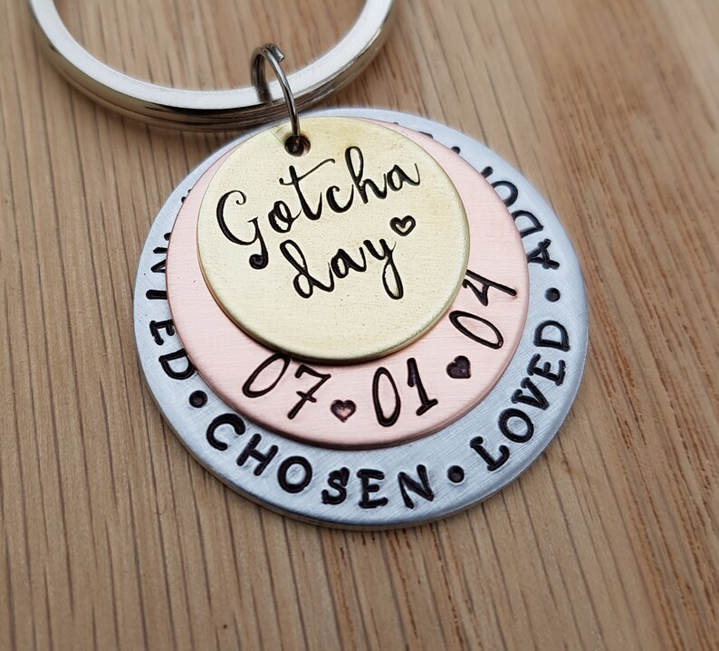 Personalized Adoption Keychain Adoption Gift Adoptive Child | Etsy