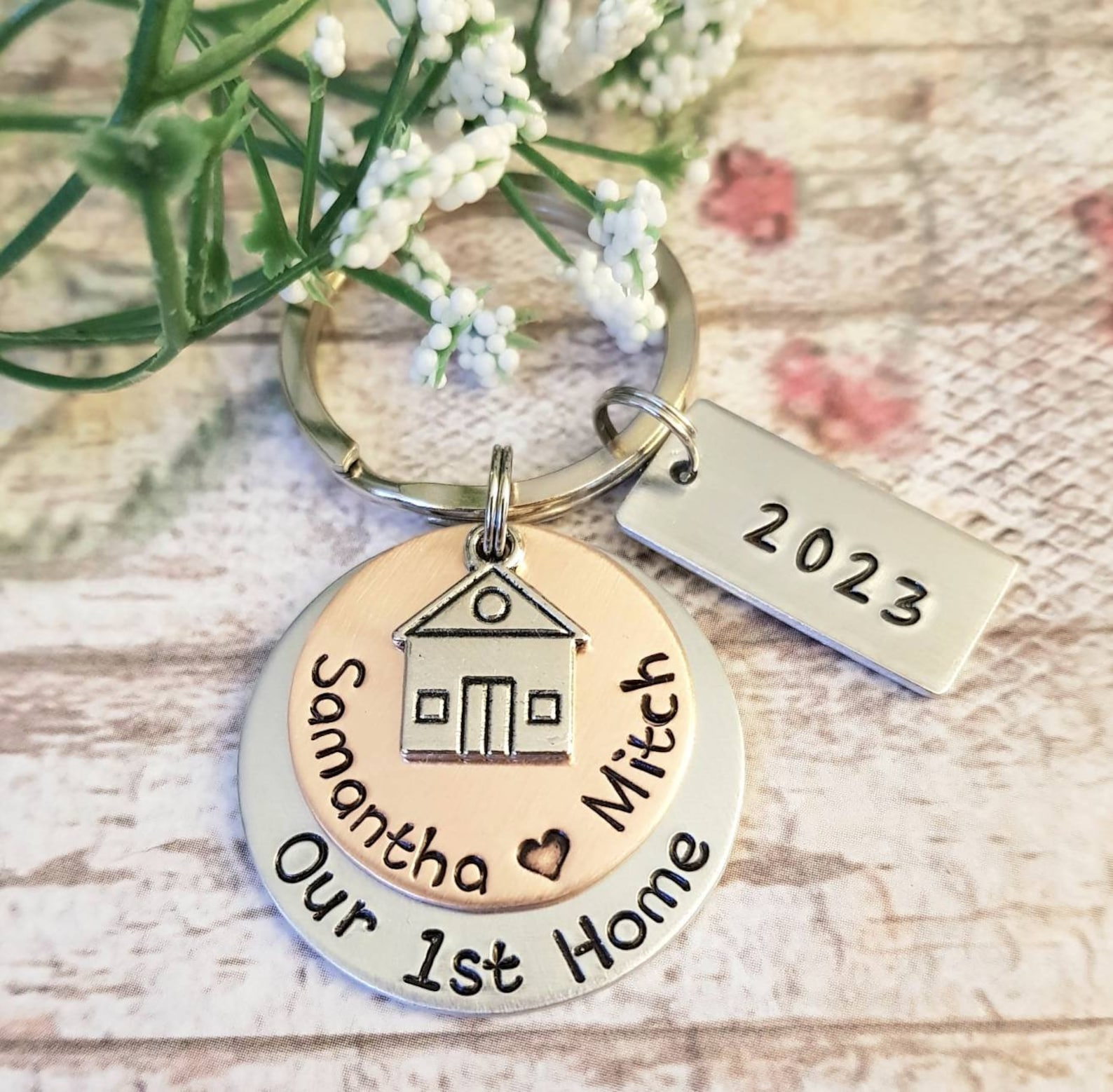 Personalized New Home Key Chain Our First Home Keychain Our - Etsy