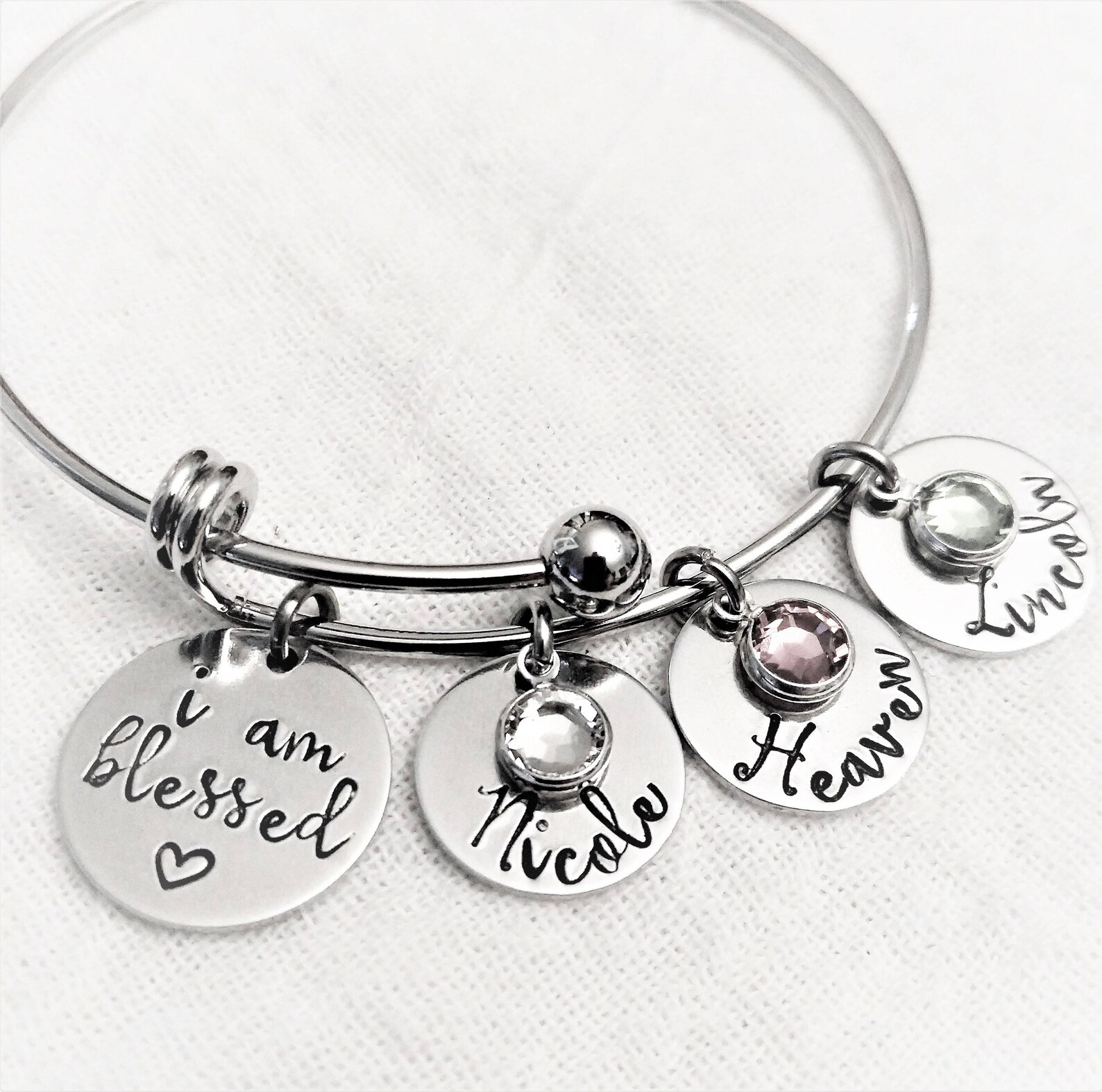 Personalized Mother Bracelet Hand Stamped Jewelry Mom - Etsy