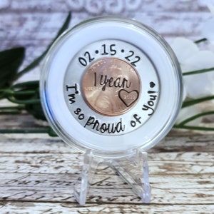 Personalized Sobriety Coin and Case, Sobriety Gift, AA Recovery Gift ...