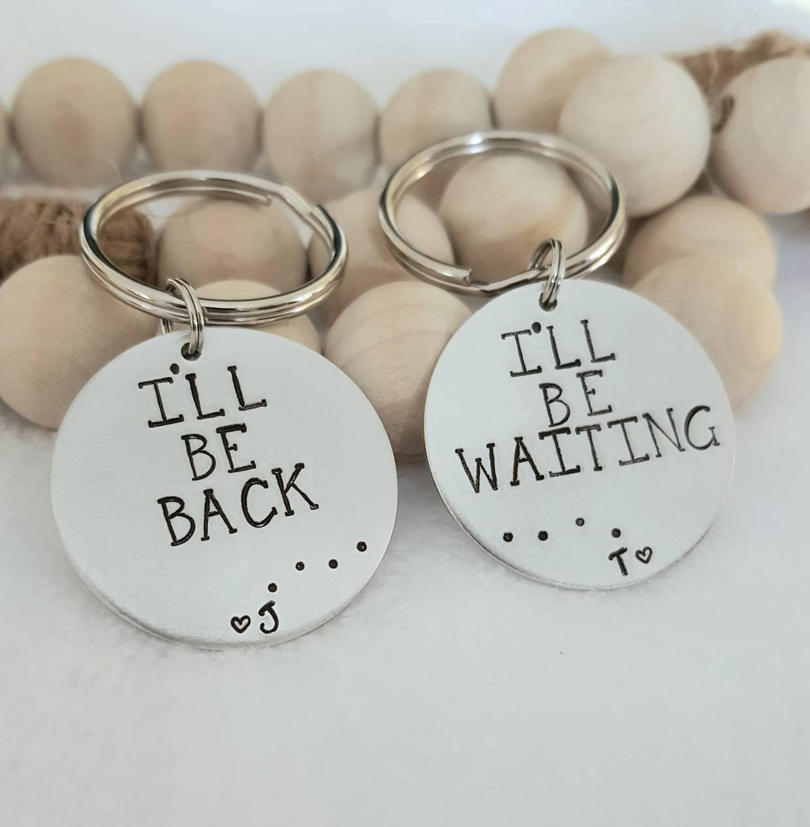 Set of 2couples Key Chainsdistance Keychainsdeployment - Etsy