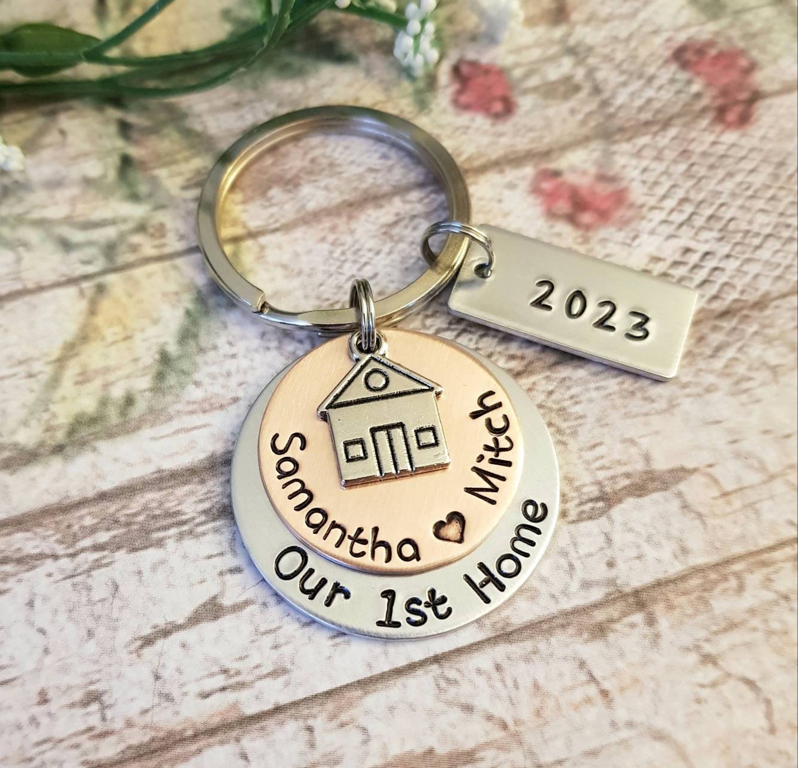 Personalized New Home Key Chain Our First Home Keychain Our - Etsy