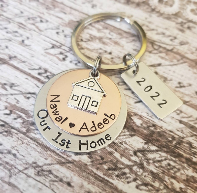 Personalized New Home Key Chain Our First Home Keychain Our - Etsy