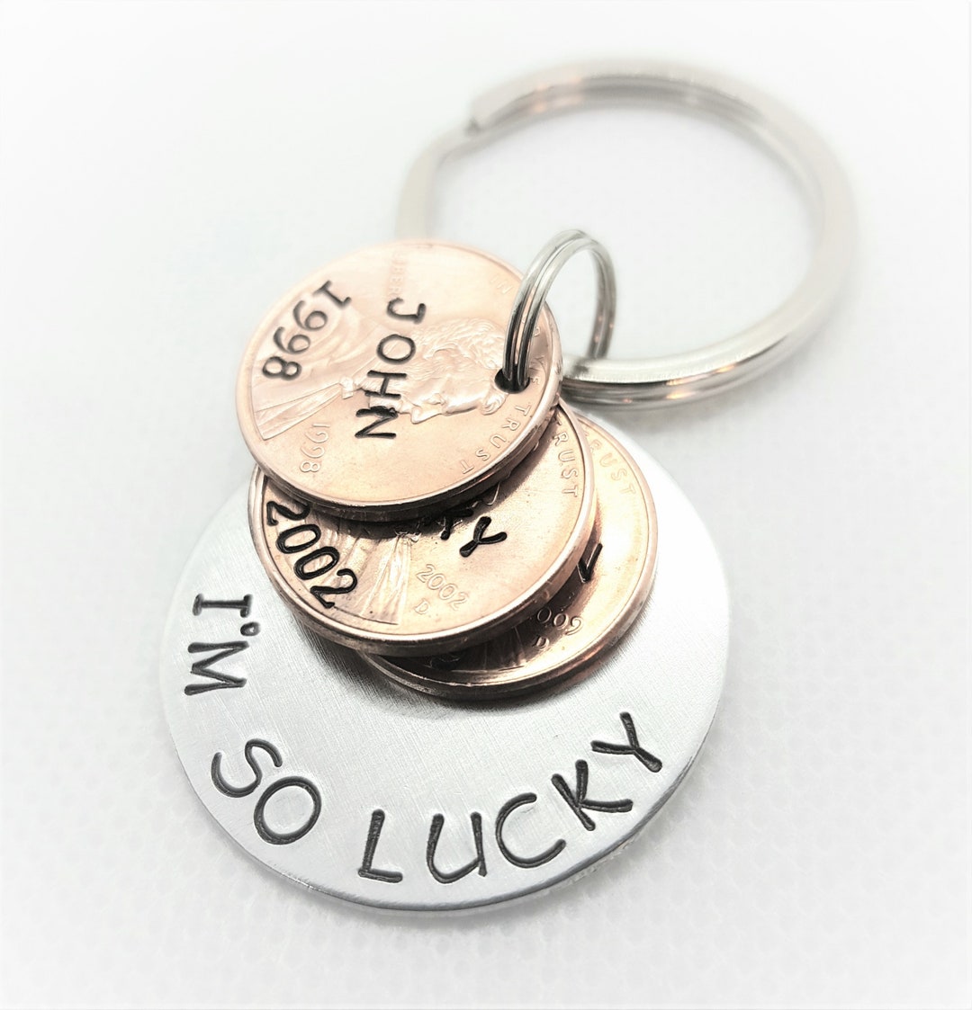 Personalized Lucky Penny Key Chain, Mom Key Chain, Husband Key Chain ...