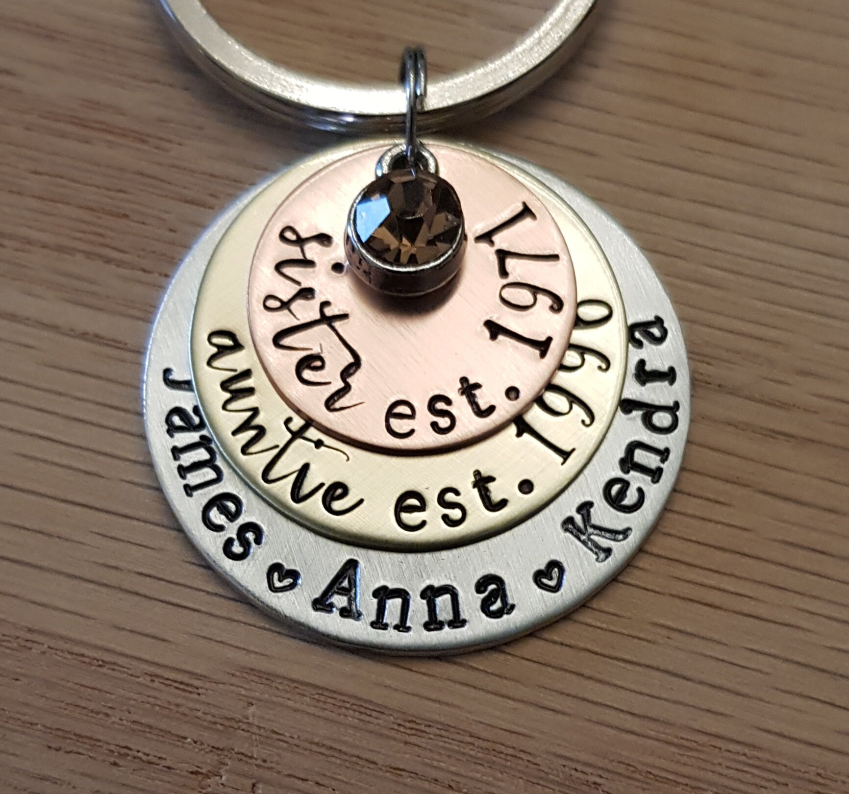 Personalized Sister Keychain Sister Key Chain Sister Gift | Etsy